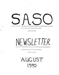 SASO Newsletter August 1970 | South African History Online