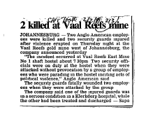 Mining Strikes & Disturbances 1991 - 1994 | South African History Online