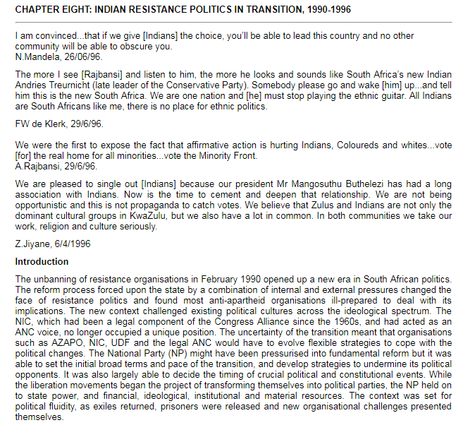 CHAPTER EIGHT: Indian Resistance Politics In Transition, 1990-1996 by ...
