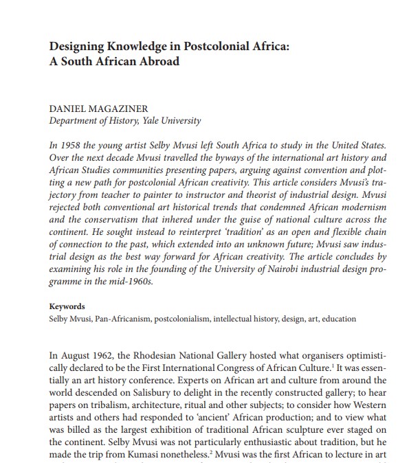 Designing Knowledge in Postcolonial Africa: A South African Abroad by ...