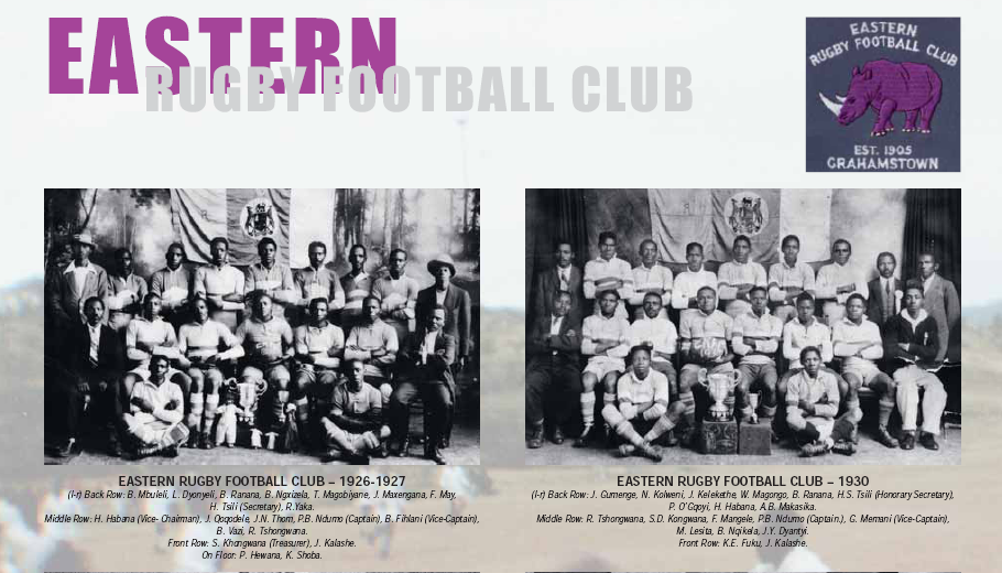 Eastern Cape Rugby Football Club Images from 1927 - 1991 | South ...
