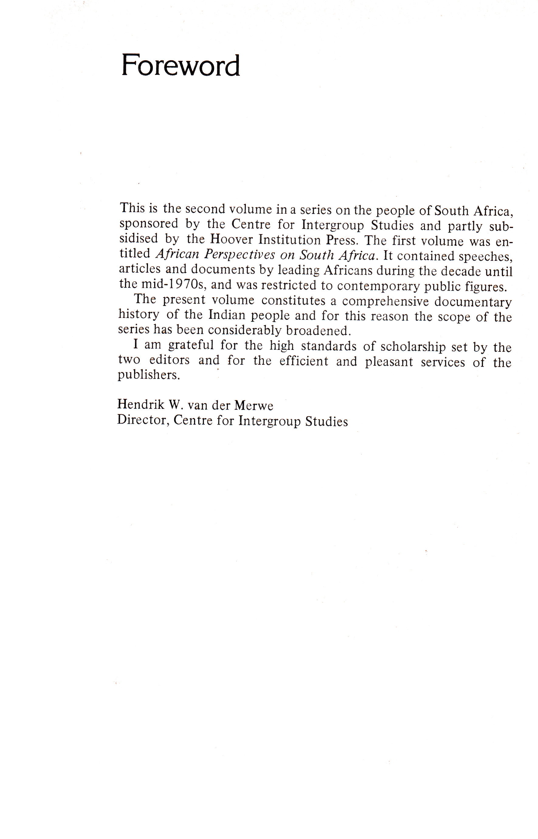 Foreword | South African History Online