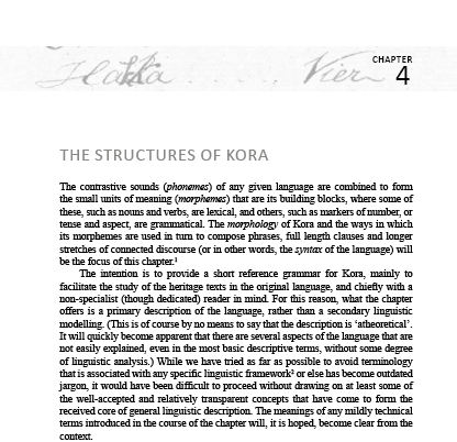Kora: A Lost Khoisan Language Chapter 4: The Structures of Kora by ...
