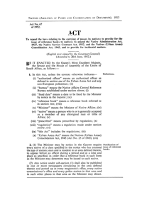 Natives (Abolition of Passes and Co-ordination of Documents) Act, Act ...