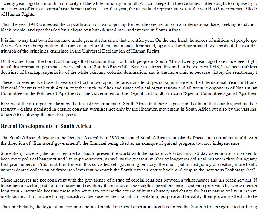 Present Stage of the Struggle against Apartheid in South Africa. Paper ...