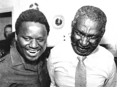 Zephania Mothopeng (right) the second president of the Pan Africanist ...