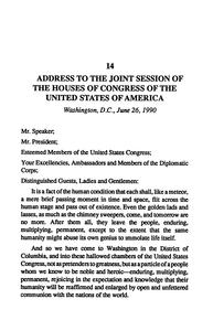 Address to the Joint Session of the Houses of Congress of the United ...