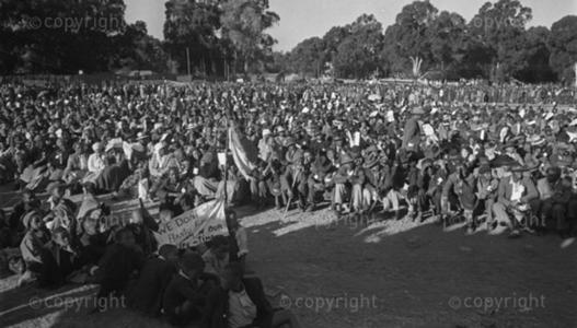 June 26, 1955. The Congress of the People meet at the Kliptown football ...