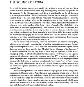 Kora: A Lost Khoisan Language Chapter 3: The Sounds of Kora | South ...