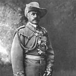 German Lieutenant-General Lothar von Trotha lands in Swakopmund, South ...
