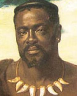 Zulu King Cetshwayo address his warriors at the great military kraal of ...