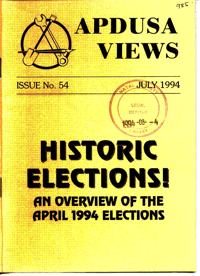 Historic elections!: an overview of the April 1994 elections | South ...