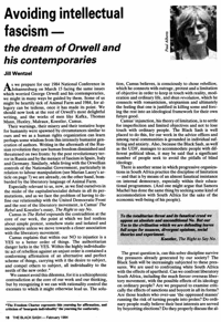 Avoiding intellectual fascism: the dream of Orwell and his ...