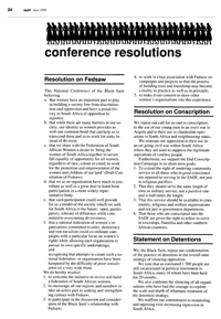 Conference resolutions | South African History Online
