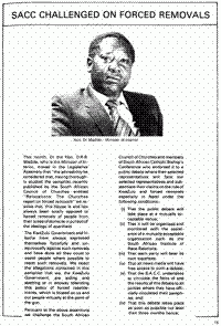 SACC challenged on forced removals | South African History Online