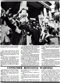 Consumer boycotts warning | South African History Online