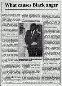 What causes Black anger | South African History Online