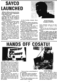 SAYCO launched | South African History Online