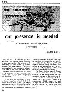 MK soldiers` viewpoint: Our presence is needed - a maturing ...