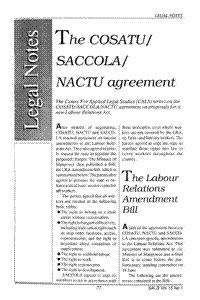 The COSATU/SACCOLA/NACTU agreement | South African History Online