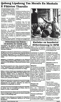 Katleho ea basebetsi ditherisanong le RPM (article written in Sotho ...
