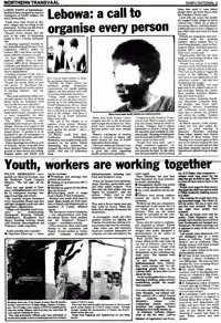 Lebowa: a call to organise every person | South African History Online