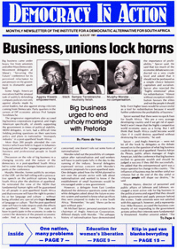 Democracy in Action August 1989 | South African History Online