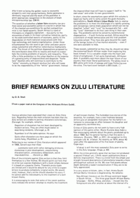 Brief Remarks on Zulu Literature | South African History Online