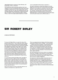 Sir Robert Birley | South African History Online