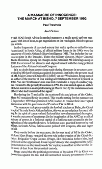 A Massacre of innocence: the march at Bisho, 7 September 1992 | South ...