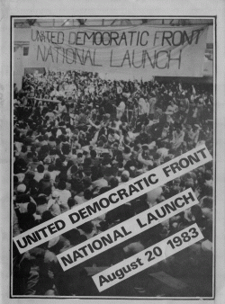 United Democratic Front National Launch | South African History Online