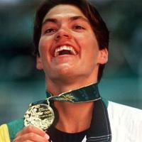 South African swimmer, Penny Heyns, wins a gold Medal at Atlanta ...